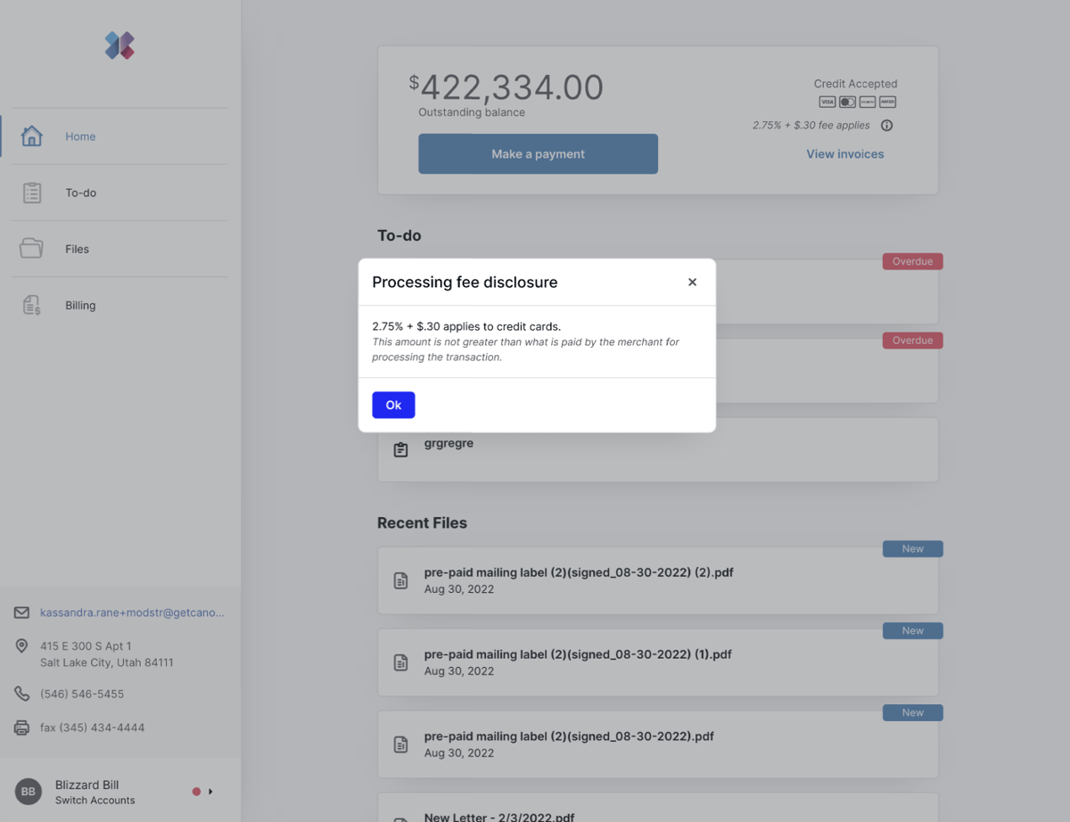 Pass Credit Card Fees to Clients with Surcharging on Canopy Payments | Canopy